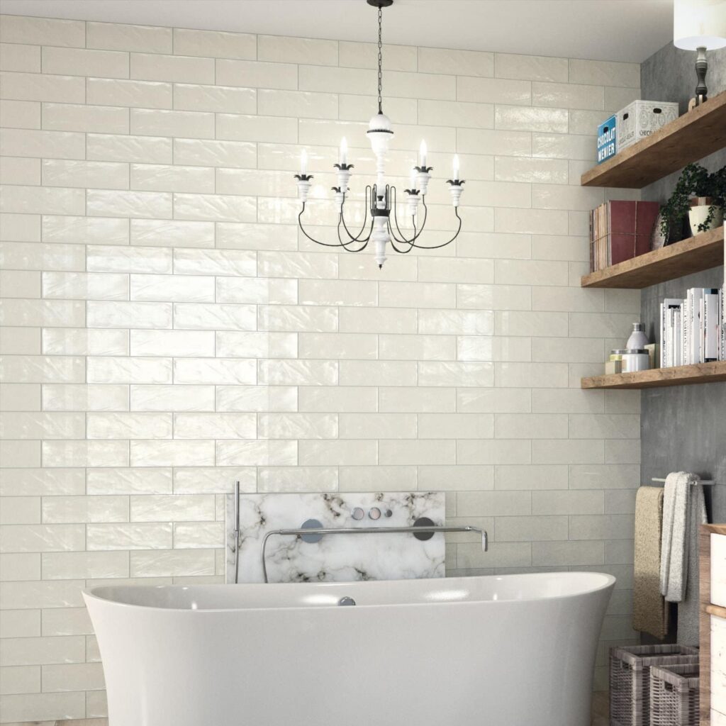 Louvre Tile Range - Ivory 30x10cm Wall Tiles