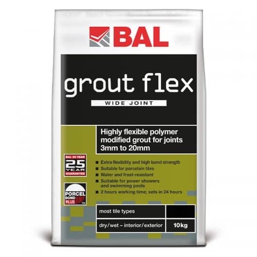BAL Grout Flex Widejoint Light Grey 10kg | Tile & Stone Gallery